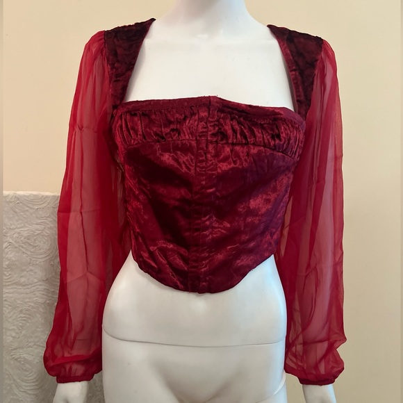 Urban Outfitters | Tops | Urban Outfitters Nwt 69 Red Velvet Boho ...